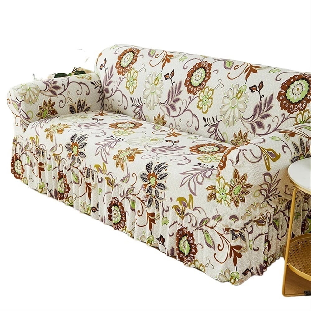 Elastic Sofa Cover For Living Room Printed Sofa Slipcover L Shape Sofa ...