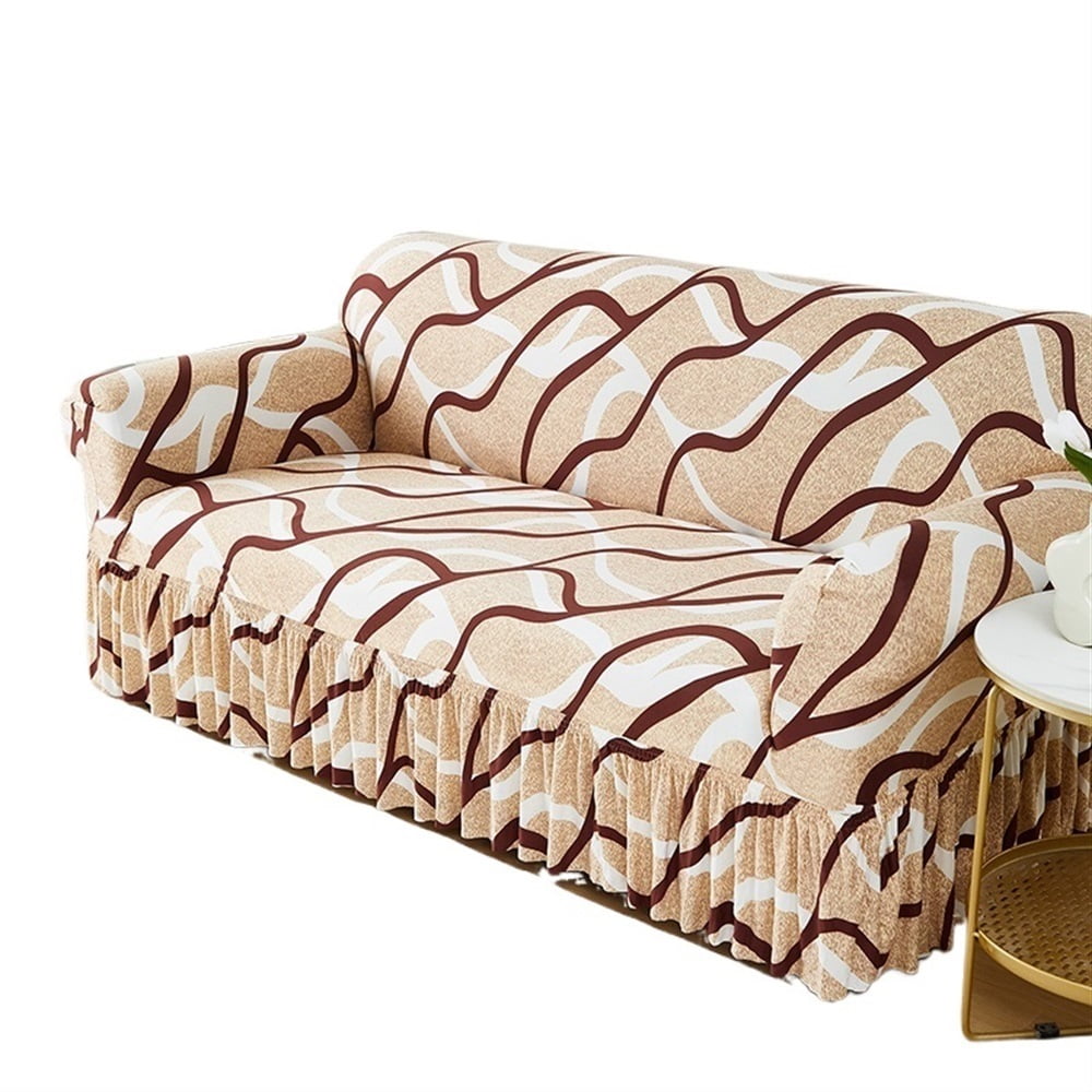 Elastic Sofa Cover For Living Room Printed Sofa Slipcover L Shape Sofa ...