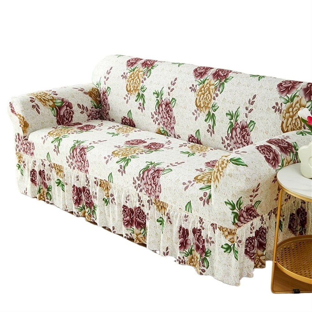 Elastic Sofa Cover For Living Room Printed Sofa Slipcover L Shape Sofa ...