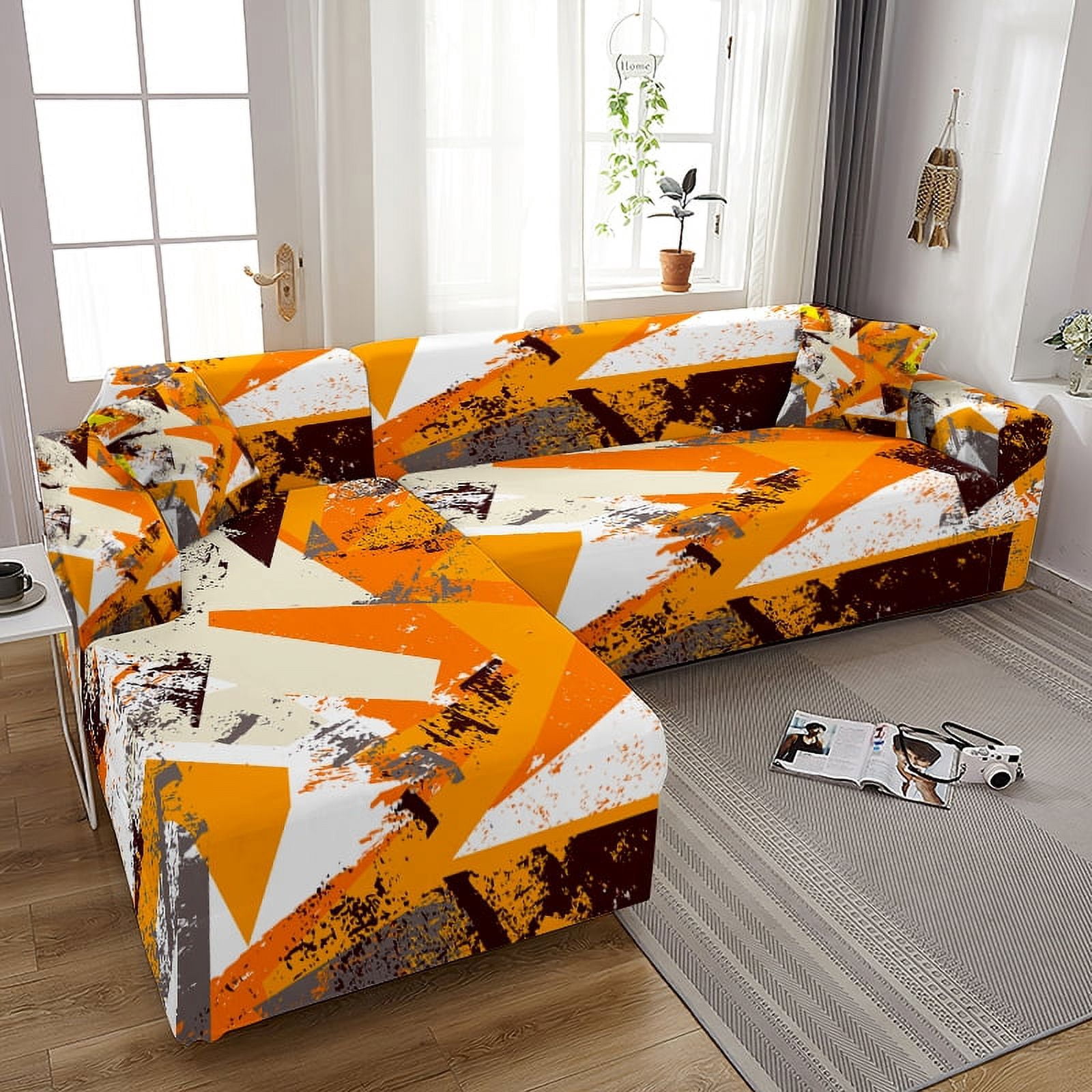 Elastic Sofa Cover Stretch Plaid Sofa Covers for Living Room Fully-wrap ...