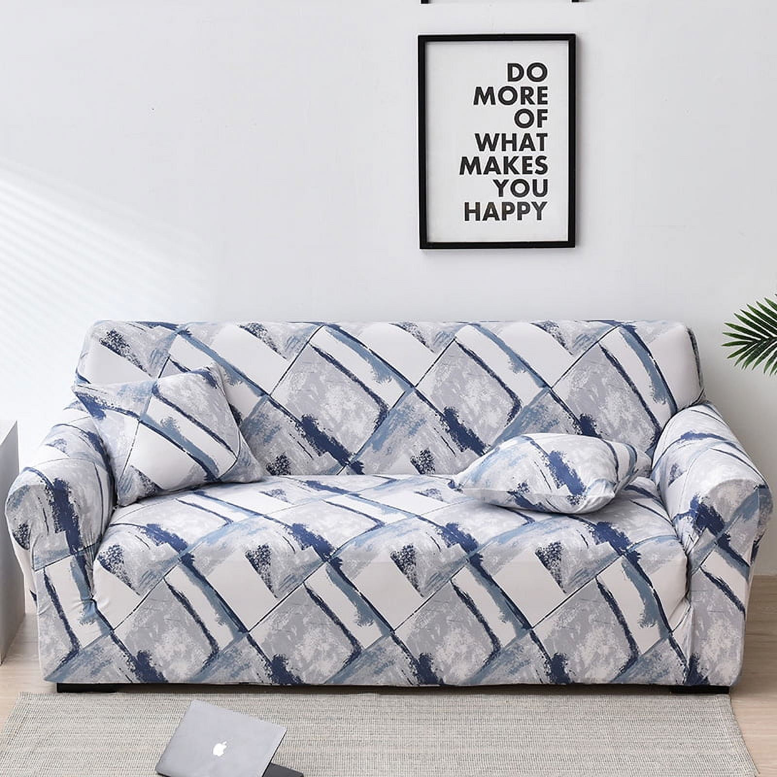 Peach Blossom Pattern Sofa Covers for Living Room Elastic Stretch ...
