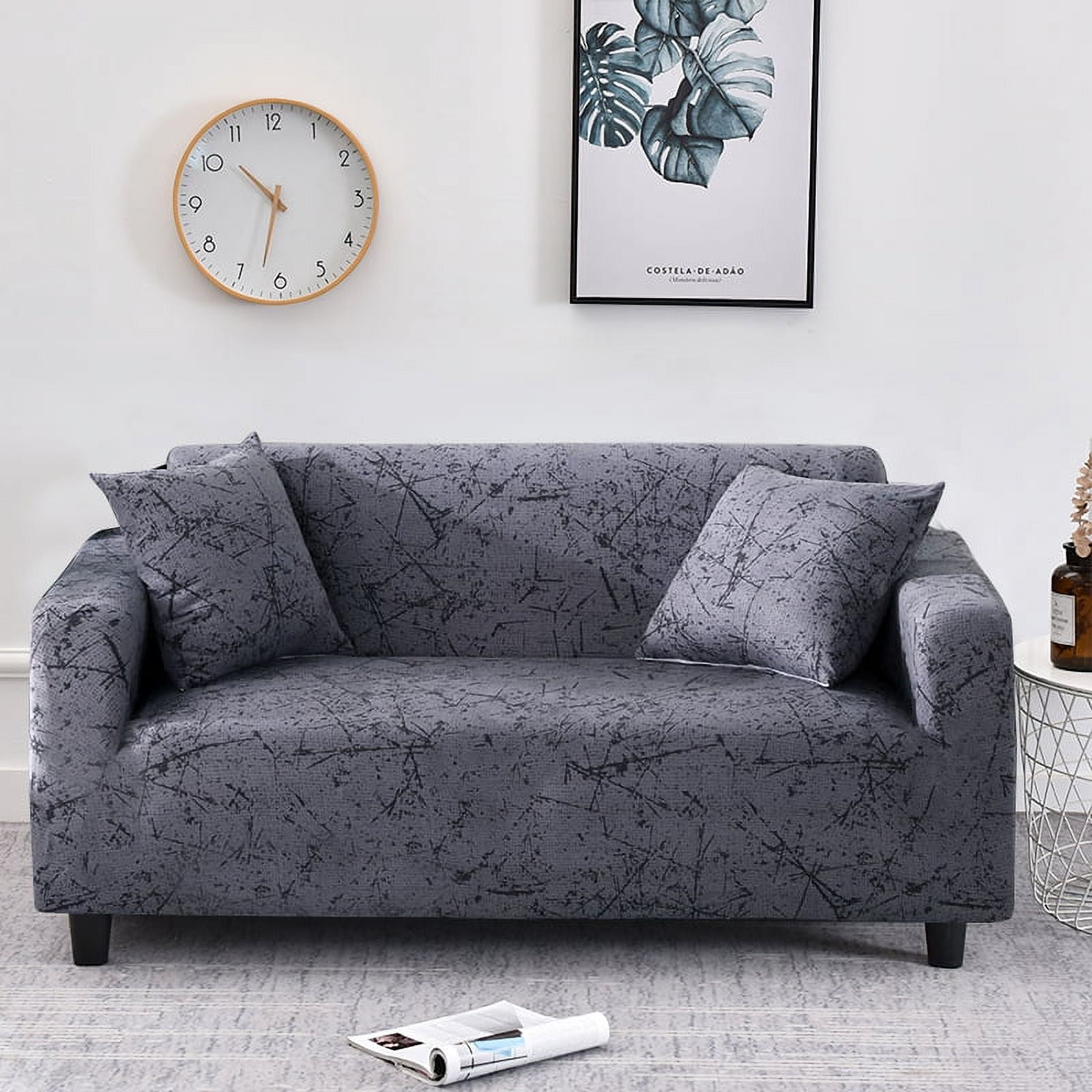 Elastic Sofa Cover Stretch Plaid Sofa for Living Room Fully-wrap Couch ...
