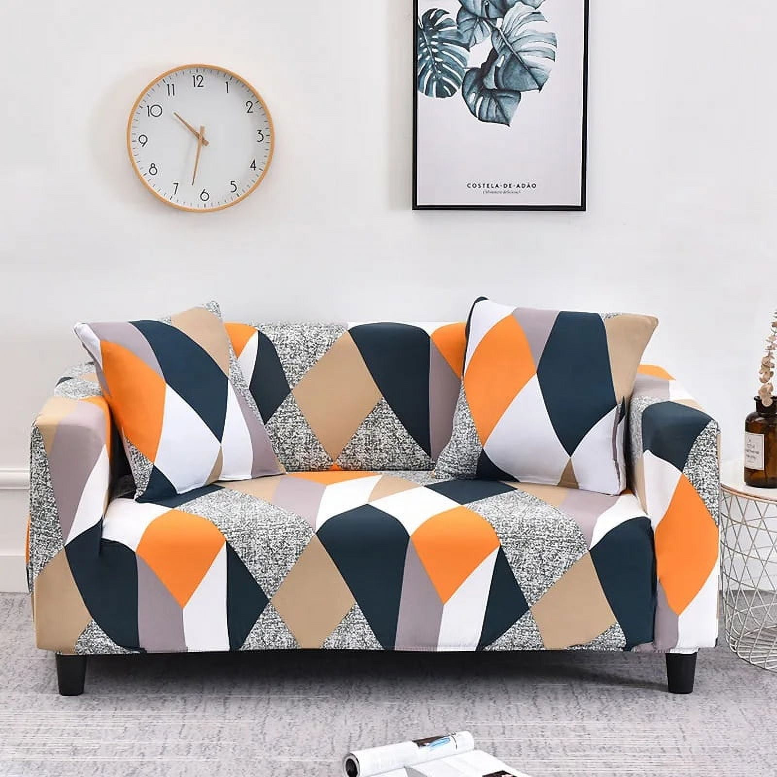 Elastic Sofa Cover Stretch Plaid Sofa for Living Room Fully-wrap Couch ...