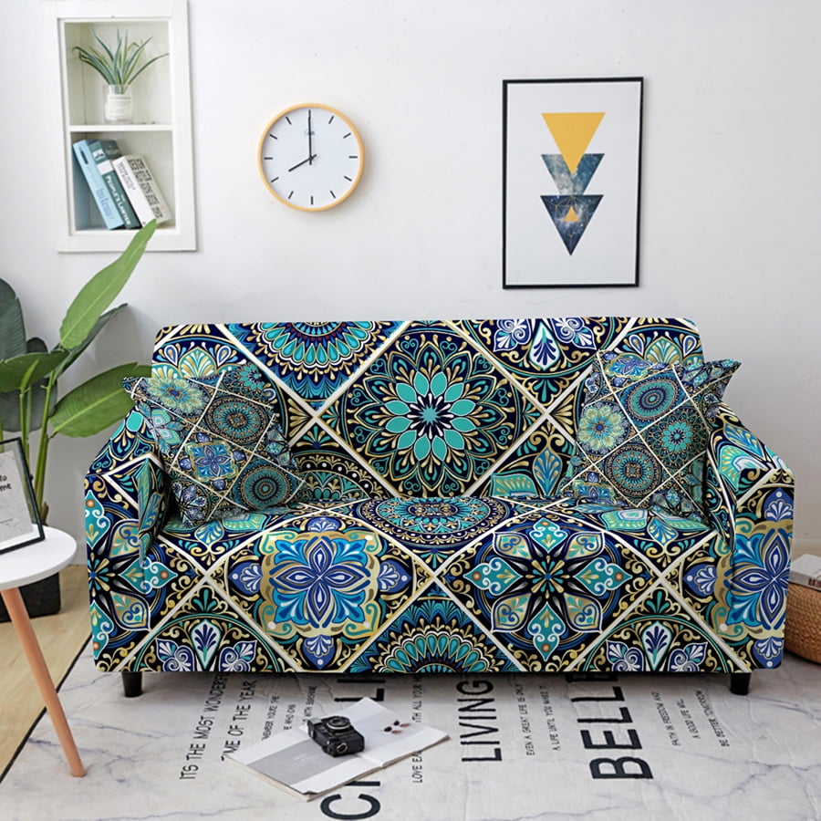 Elastic Sofa Cover for Living Room Bohemia Stretch Slipcover Mandala ...