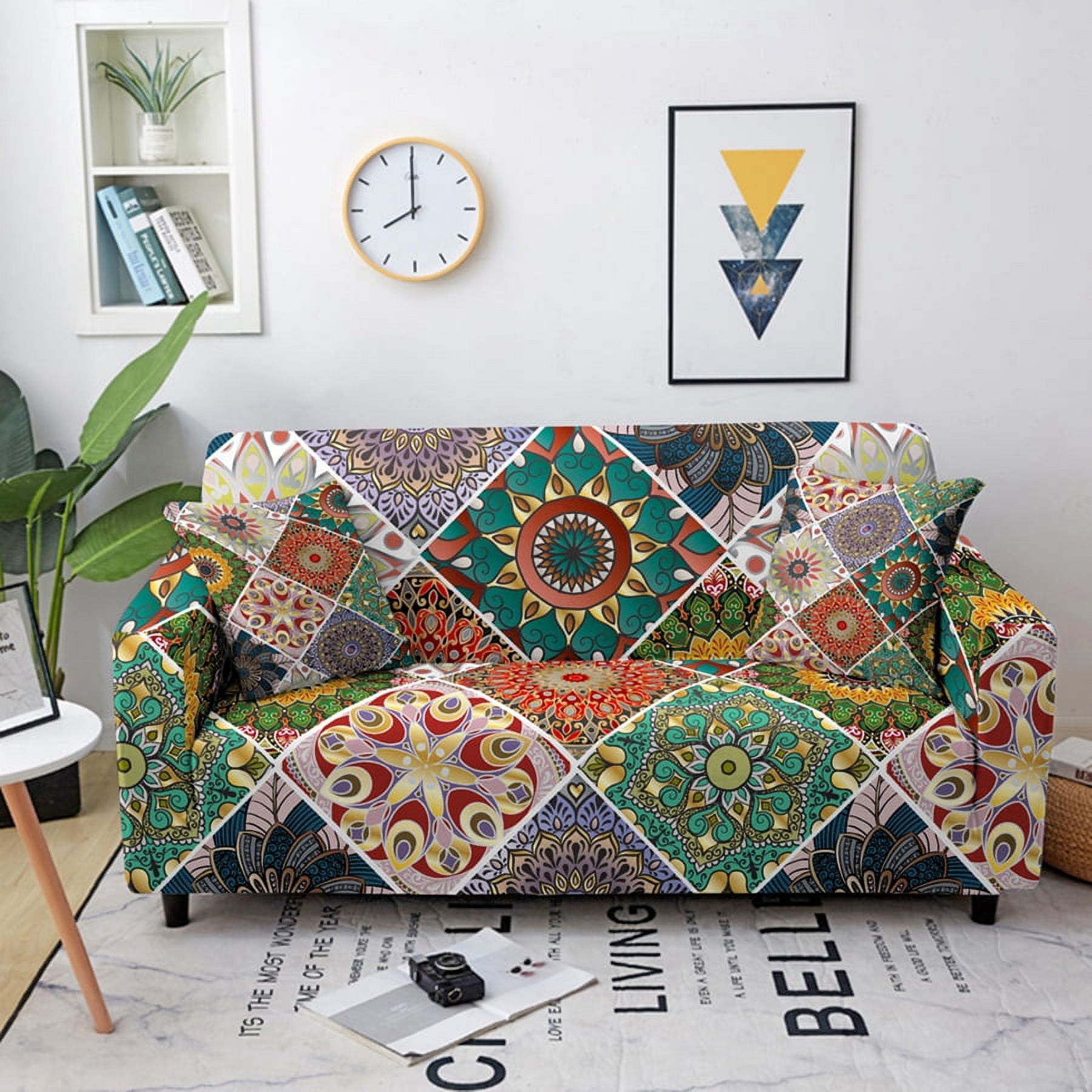 Elastic Sofa Cover for Living Room Bohemia Stretch Slipcover Mandala ...