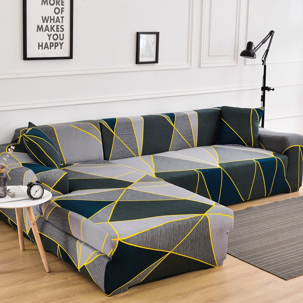 Elastic Sofa Cover for Living Room Geometric Couch Cover Corner L ...