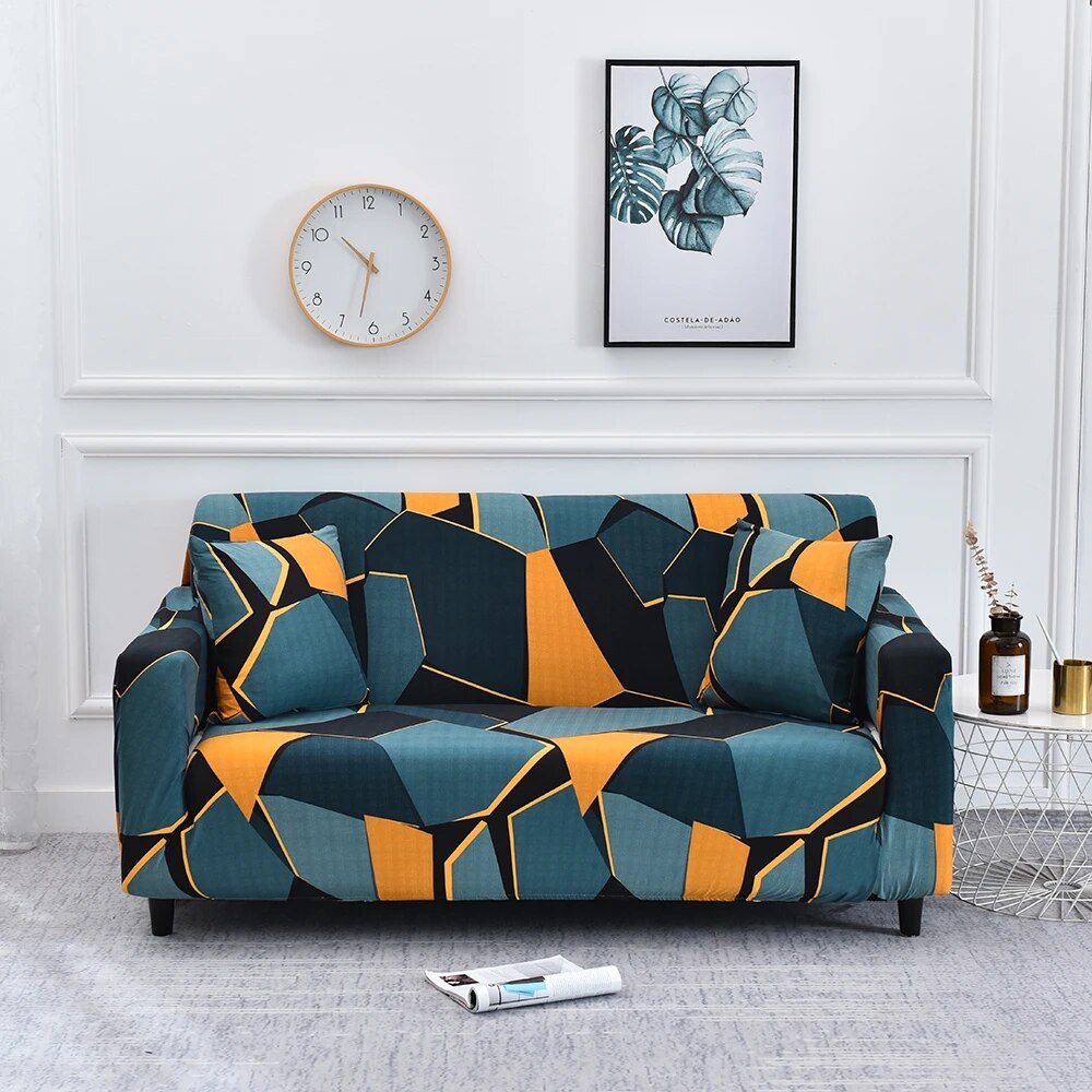 Elastic Sofa Cover for Living Room Geometric Couch Cover Corner L ...