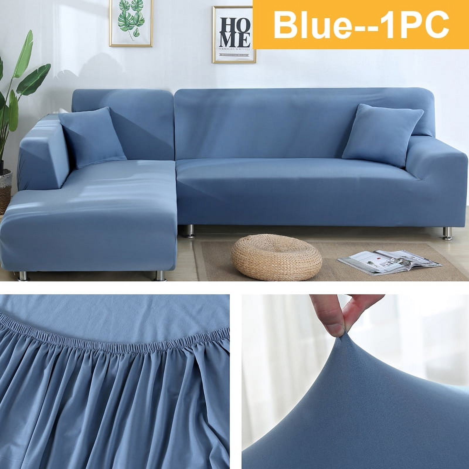 Elastic Sofa Cover for Living Room Solid Color Sofa Covers Stretch ...