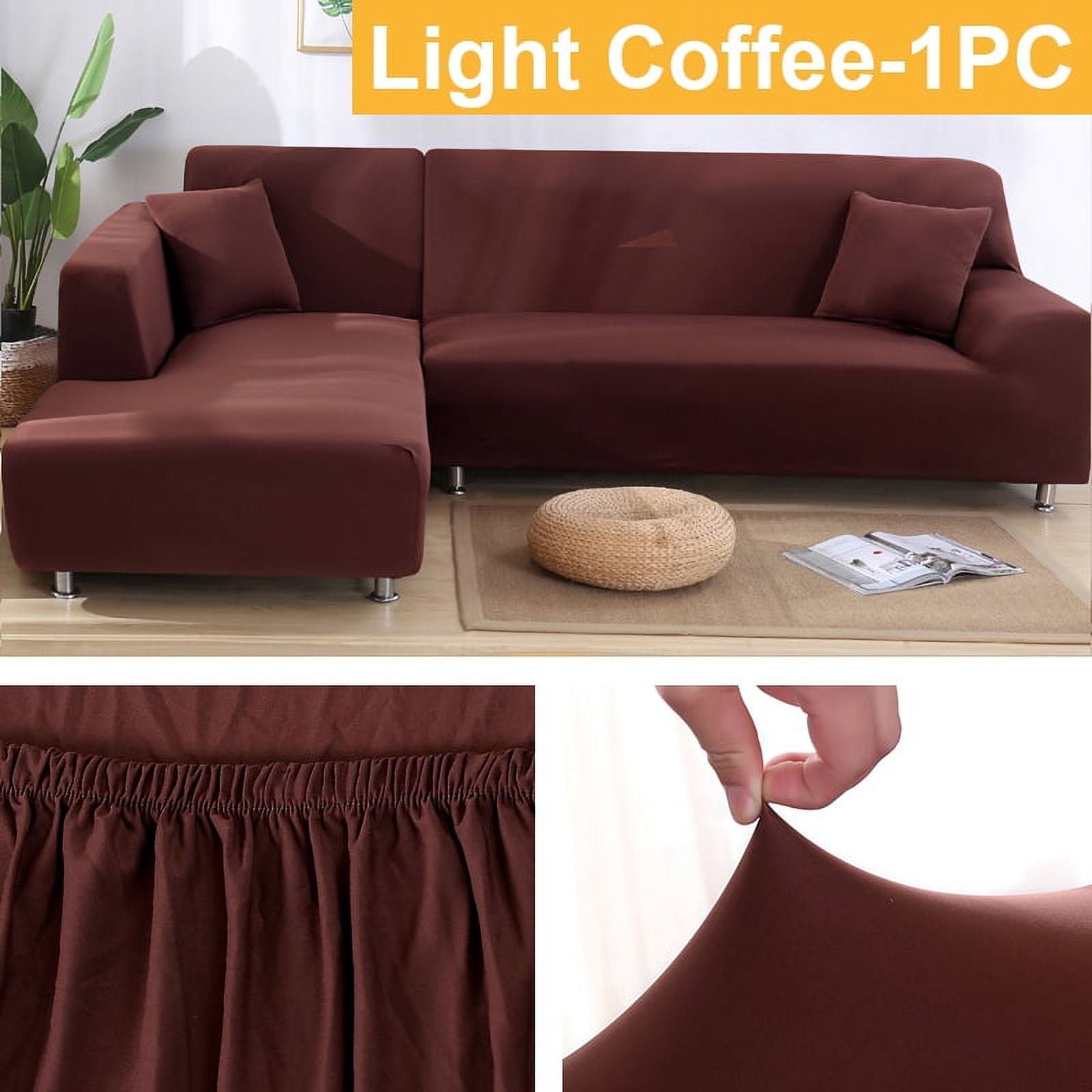 Elastic Sofa Cover for Living Room Solid Color Sofa Covers Stretch ...