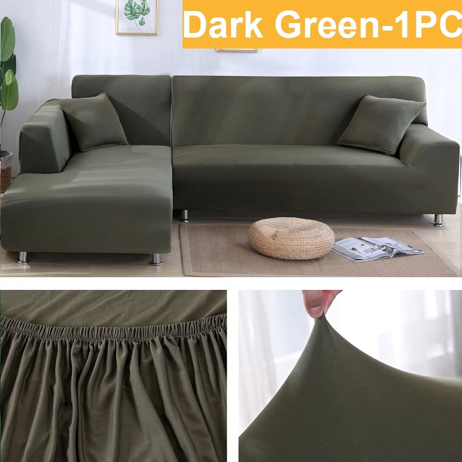 Elastic Sofa Cover for Living Room Solid Color Sofa Covers Stretch ...