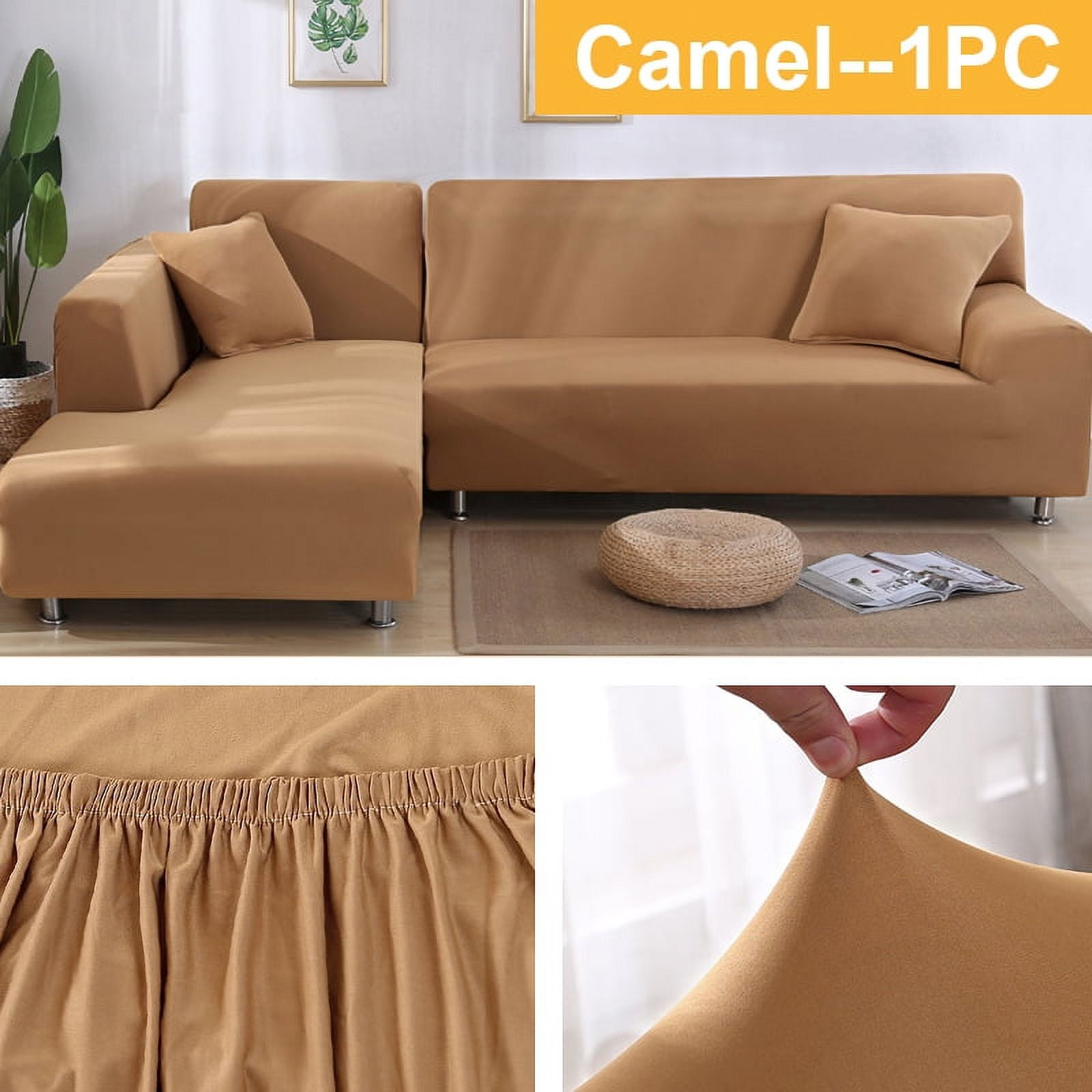 Elastic Sofa Cover for Living Room Solid Color Sofa Covers Stretch ...