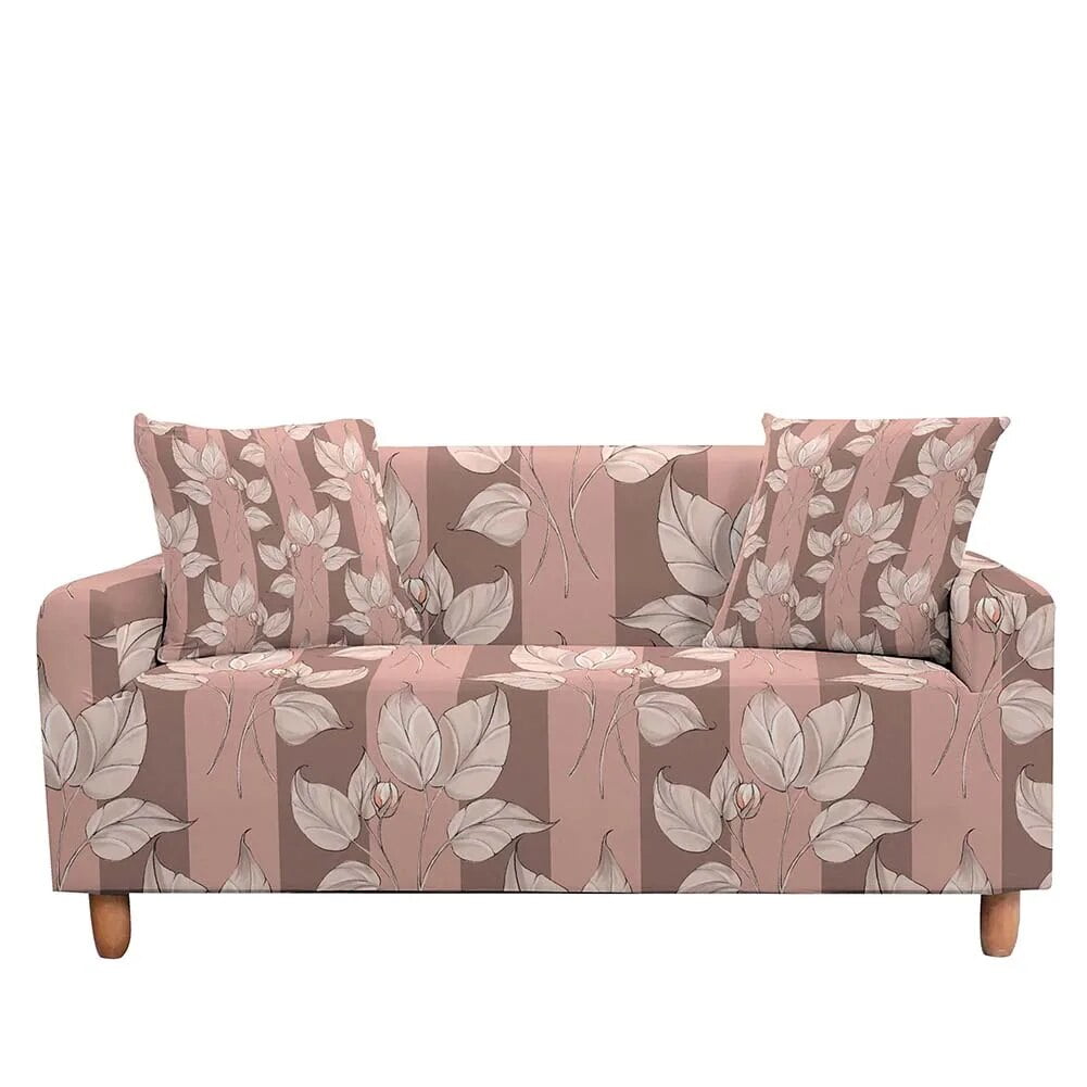 Elastic Sofa Cover for Living Room Stretch Slipcovers Leaves Flower ...