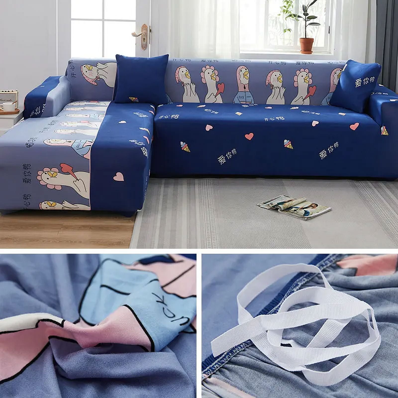 Elastic Sofa Covers for Living Room All-inclusive Slip-resistant Couch ...