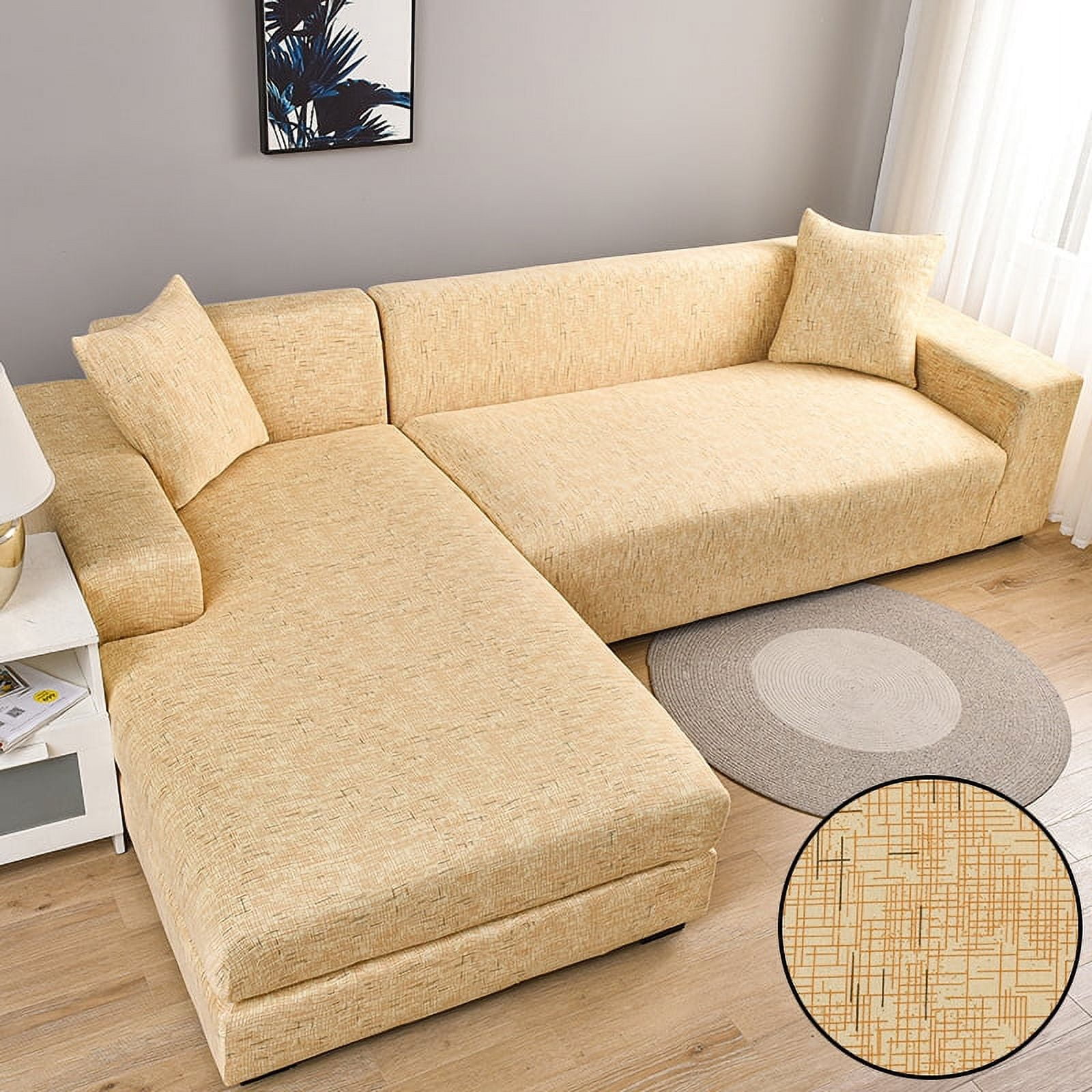 Elastic Sofa Covers for Living Room Sofa Cover L-Shaped Corner Stretch ...