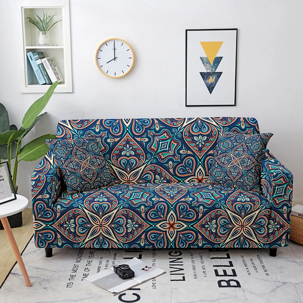 Elastic Sofa Covers for Living Room Stretch Bohemian Non-slip Cushion ...