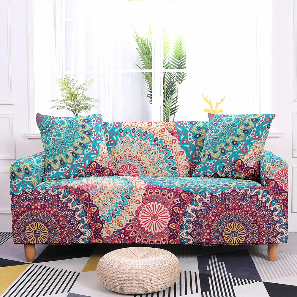 Elastic Sofa Covers for Living Room Stretch Bohemian Non-slip Cushion ...