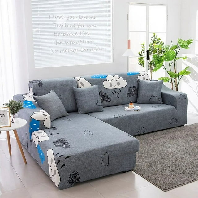 Elastic Sofa Modern Sofa Cover for Living Room Sectional Corner L-shape ...