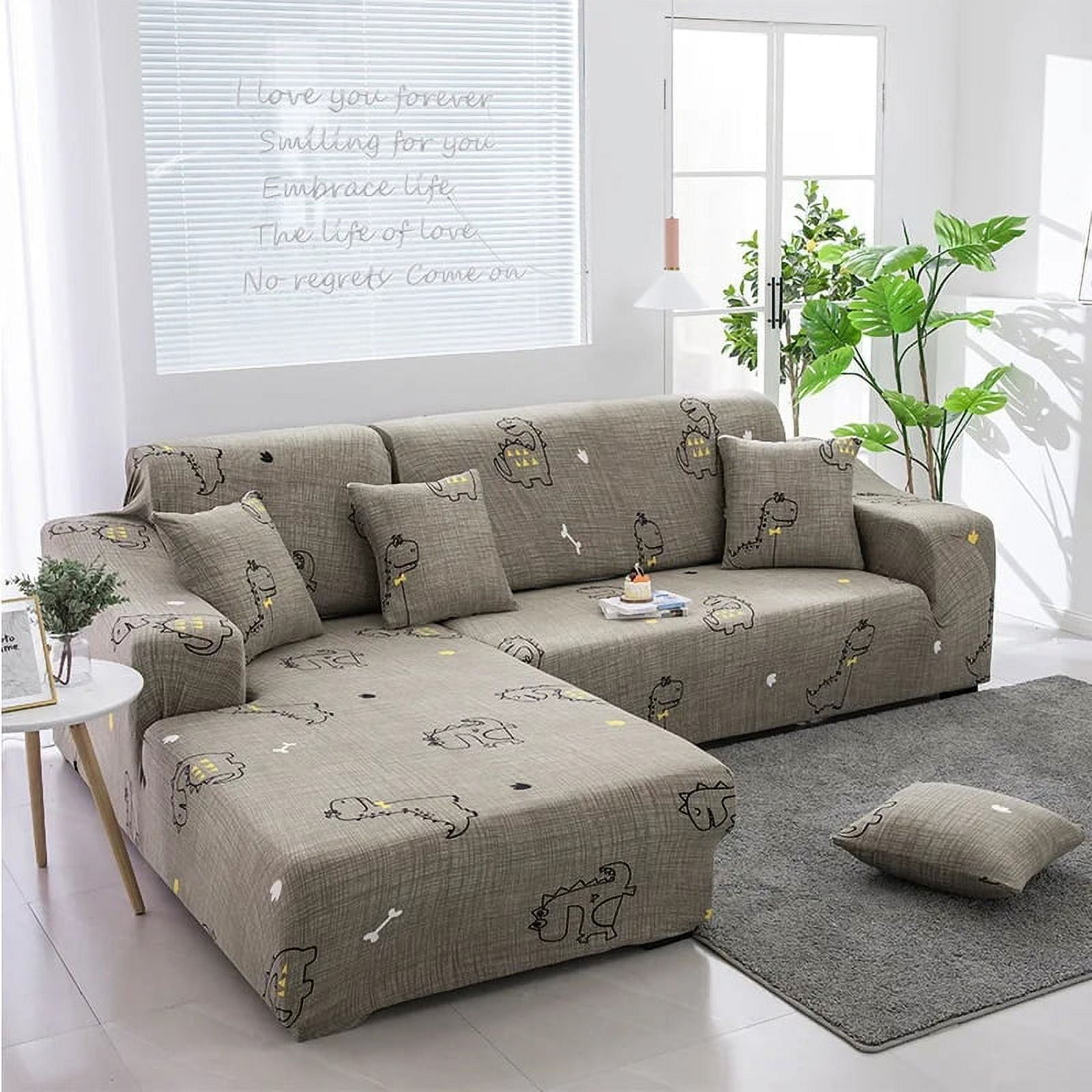 Elastic Sofa Slipcovers Modern Sofa Cover for Living Room Sectional Corner L-shape Protector ...