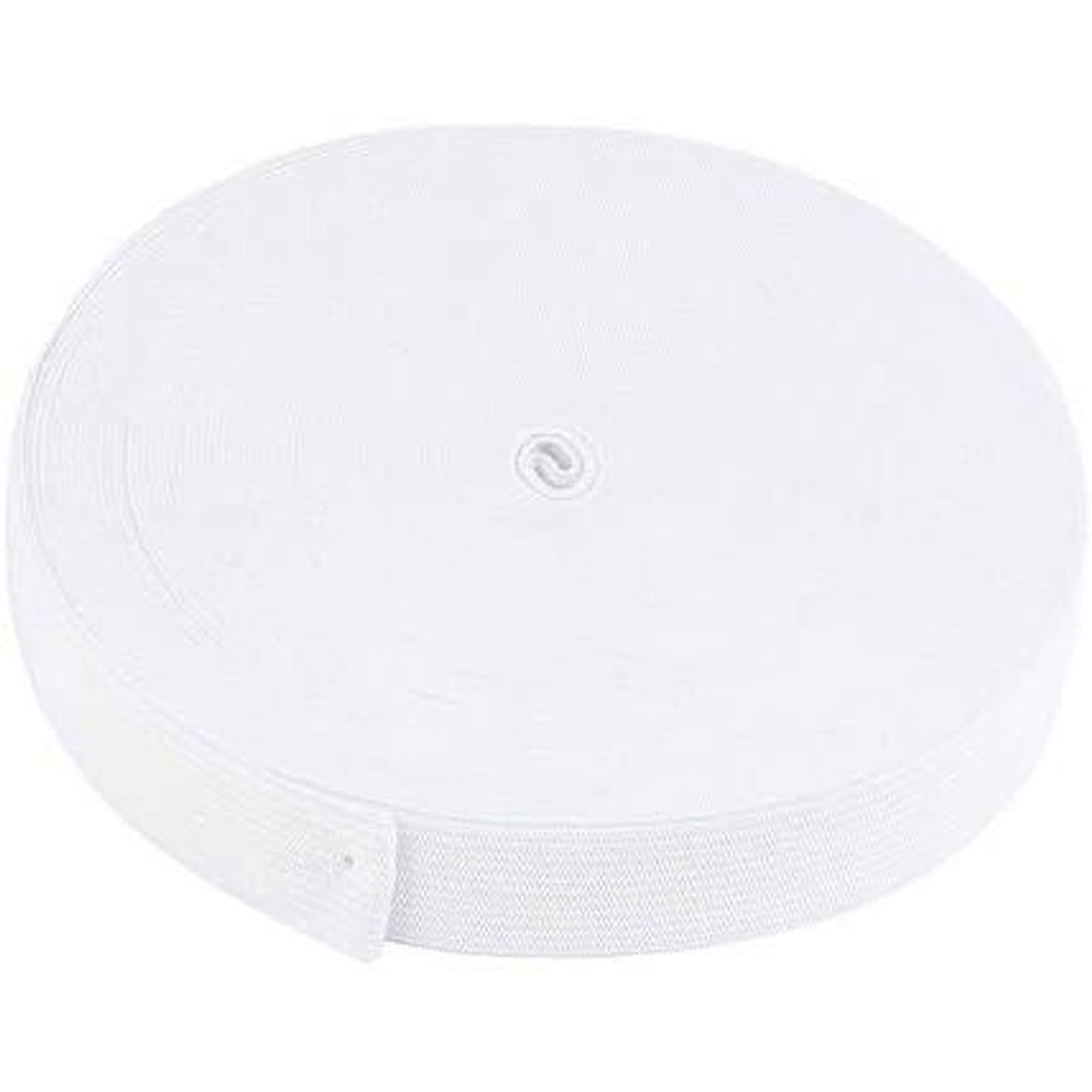 White Sewing Elastic Band Spool, 1 inch Wide, 20.88 yards, Braided High ...