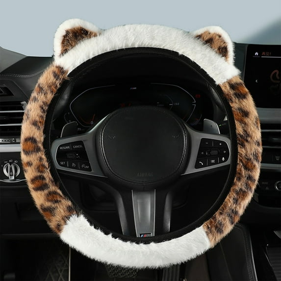 Elastic Steering Wheel Cover for Winter Warmth, Polyester Fabric with ...