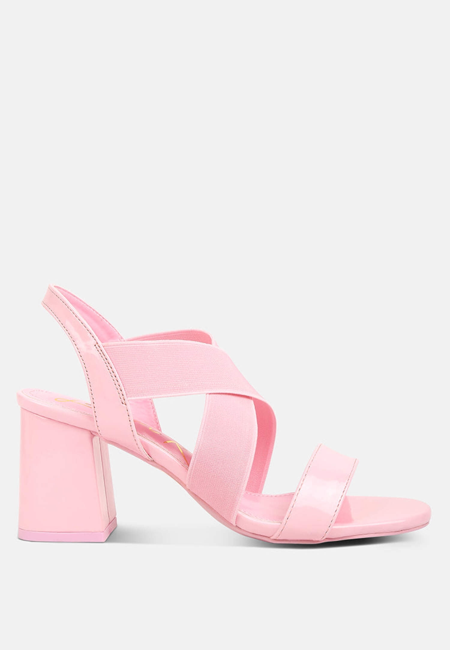 Elastic Straps Block Heel Sandals - Walmart.com