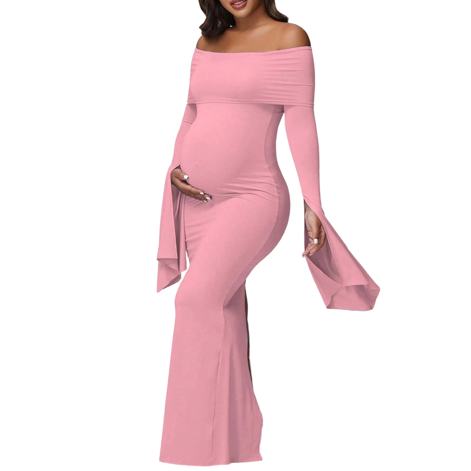 Elastic Stretch Maternity Dress Adapting To Body Changes Throughout ...