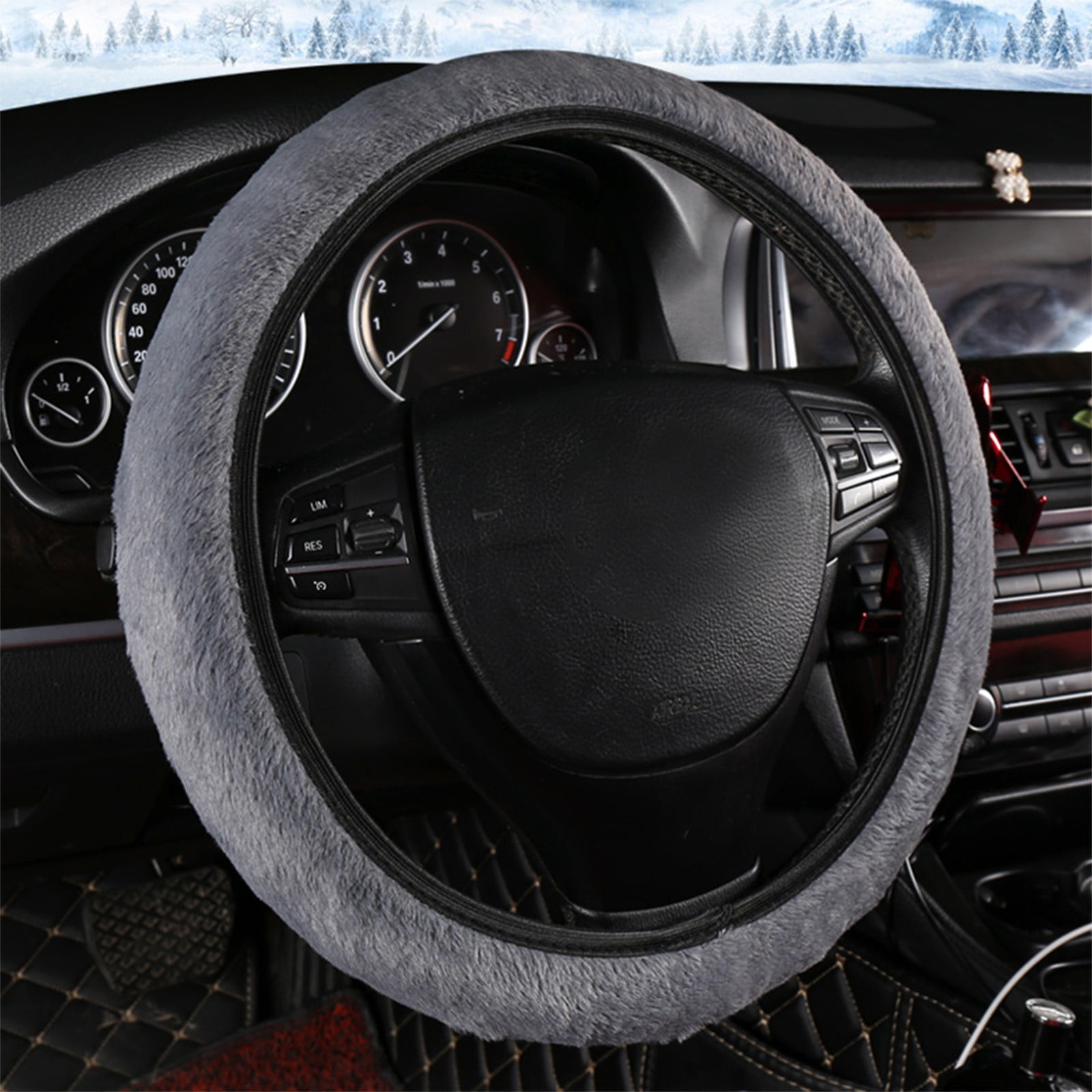 Elastic Stretch Steering Wheel Cover Soft Warm Non-Slip Breathable Mesh ...