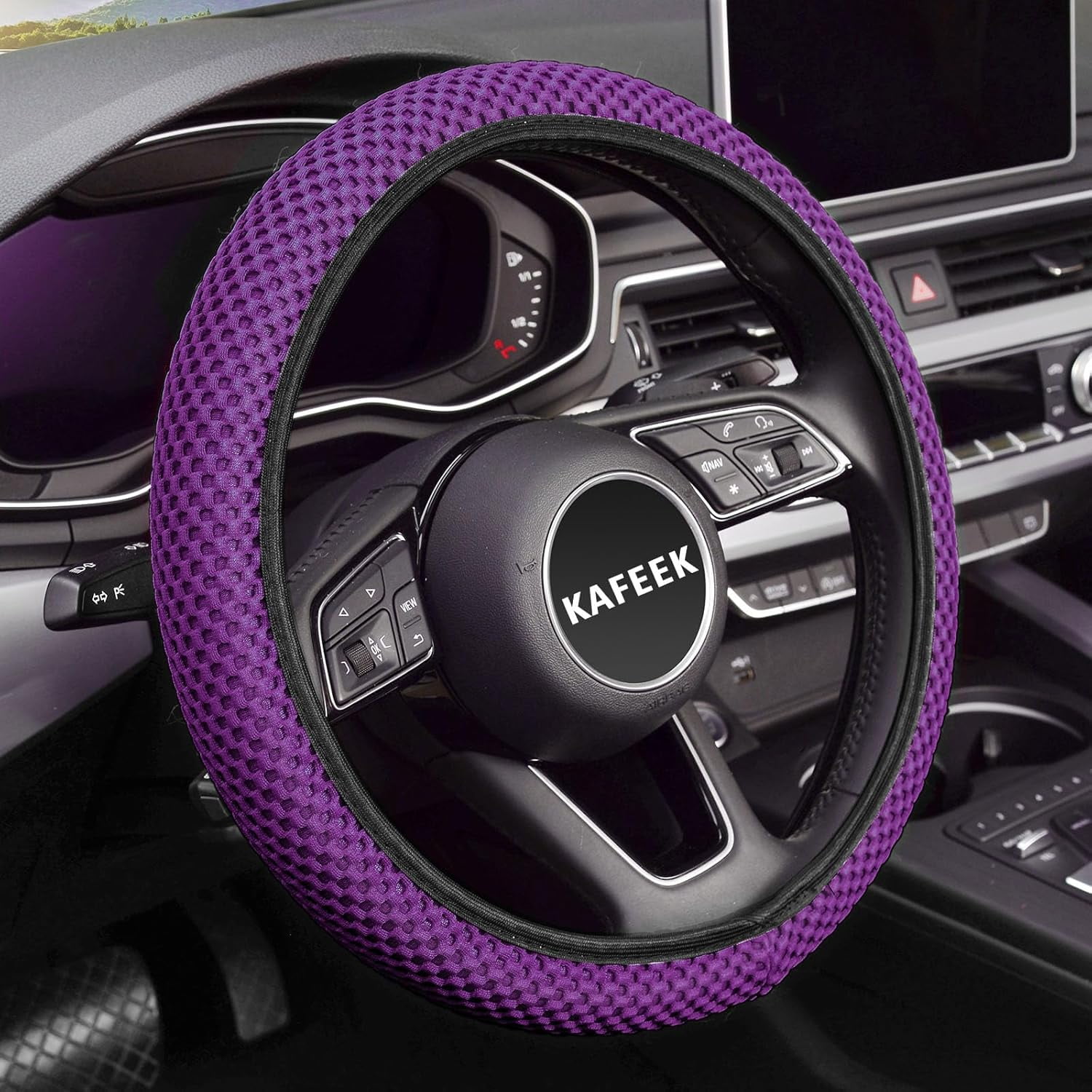 Elastic Stretch Steering Wheel Cover,Warm in Winter and Cool in Summer ...