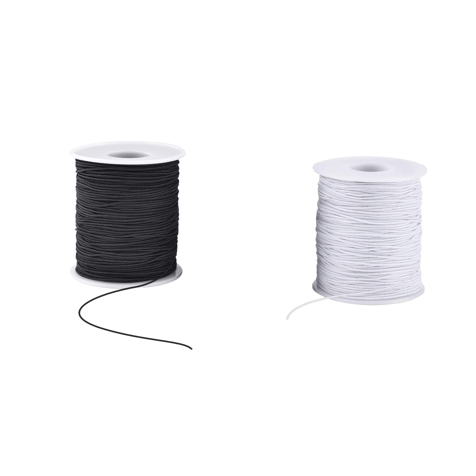 Elastic String for Bracelets,50M 1mm Waxed Cotton Cord,Thread Beading ...