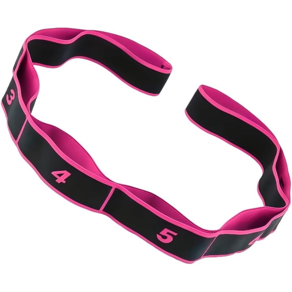 Elastic Tension Band Exercise Pull Rope Stretch Rope 8 Segment Pilates ...
