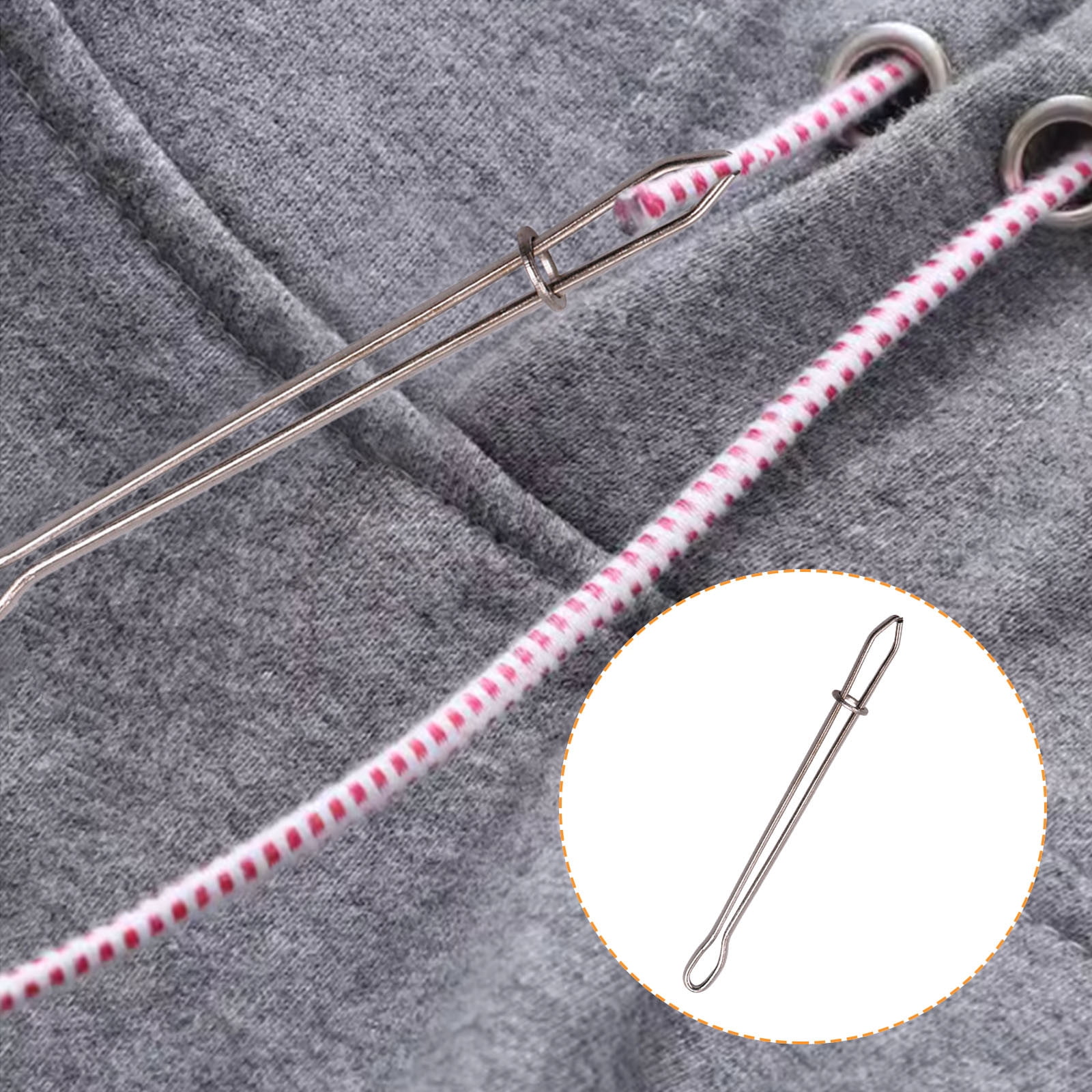 Elastic Threader Tool, Metal Rope Threader with Secure Grip, for Sewing ...