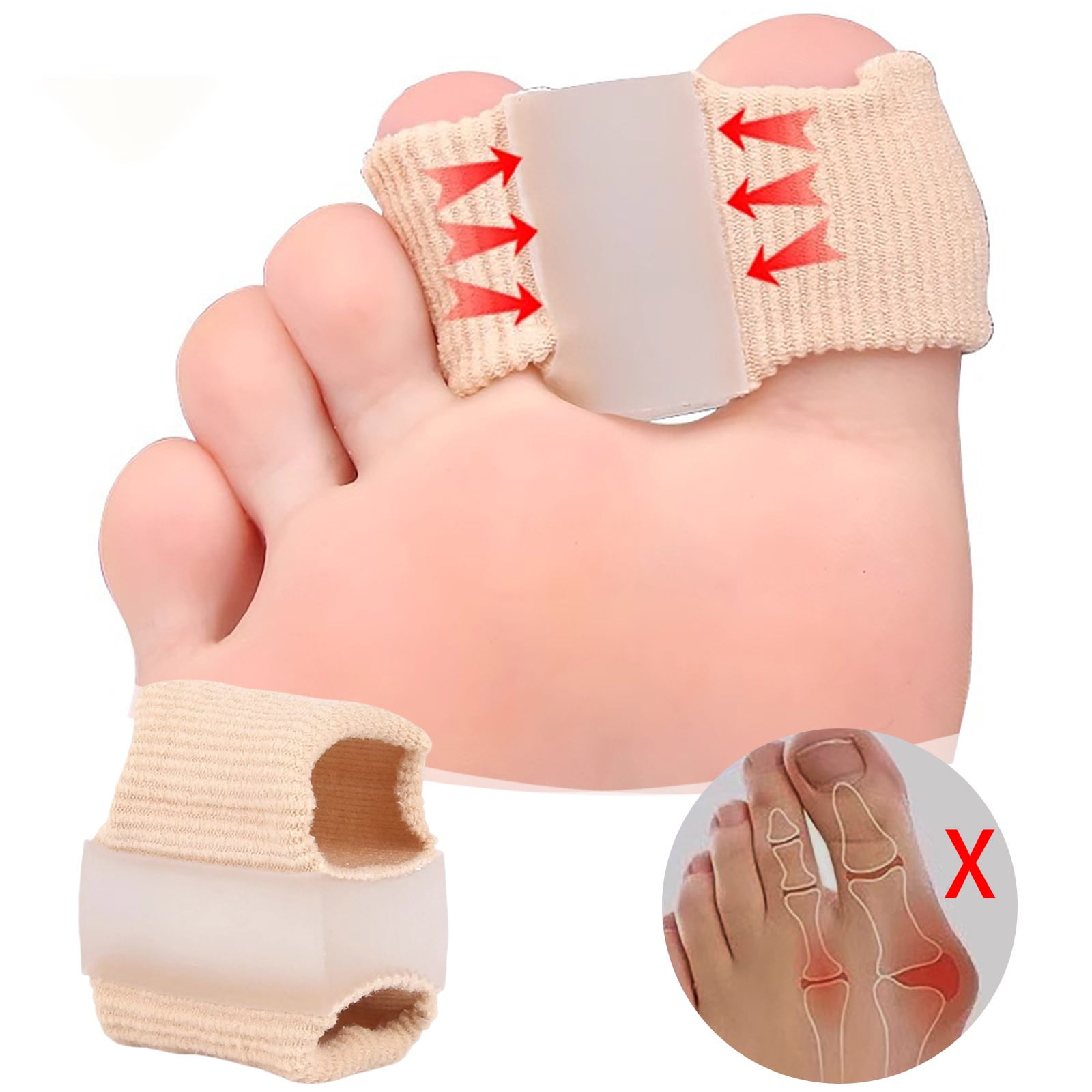Elastic Toe Separators Alignment First Two Toes Soft Flexible Stretchers Comfortable Splints For ...