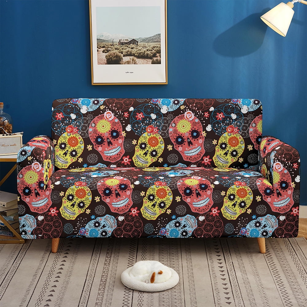 Elastic Universal All-inclusive Sofa Cover Skull Sofa Cover Lazy Sofa Cover - Walmart.com