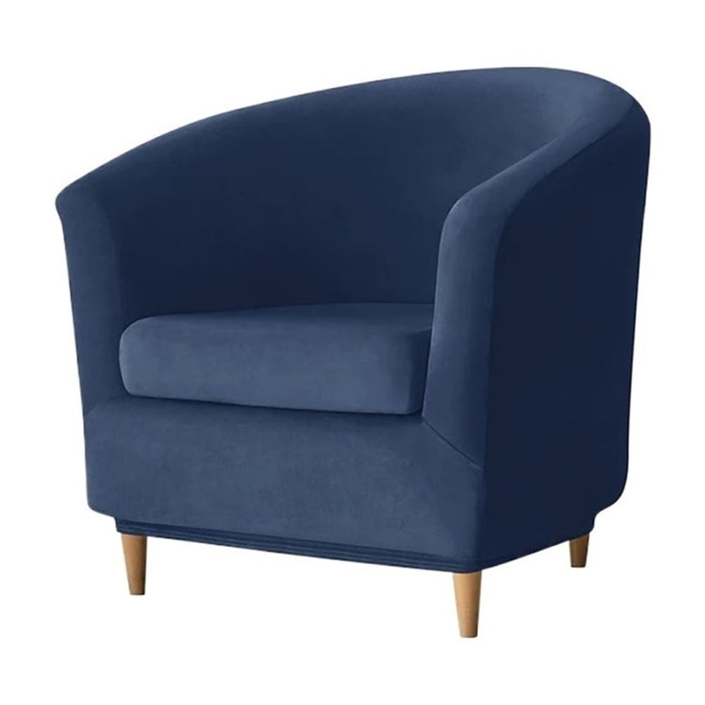 Elastic Velvet Club Bath Tub Armchair Covers Stretch Soft Single Sofa Chair Slipcover Bar ...