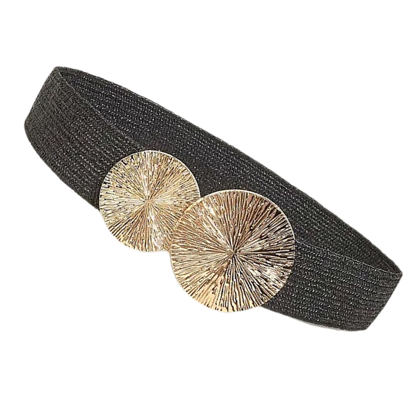 Elastic Waist Belt Golden Buckle Punk Chain Costume Belt for Wrap Dress ...