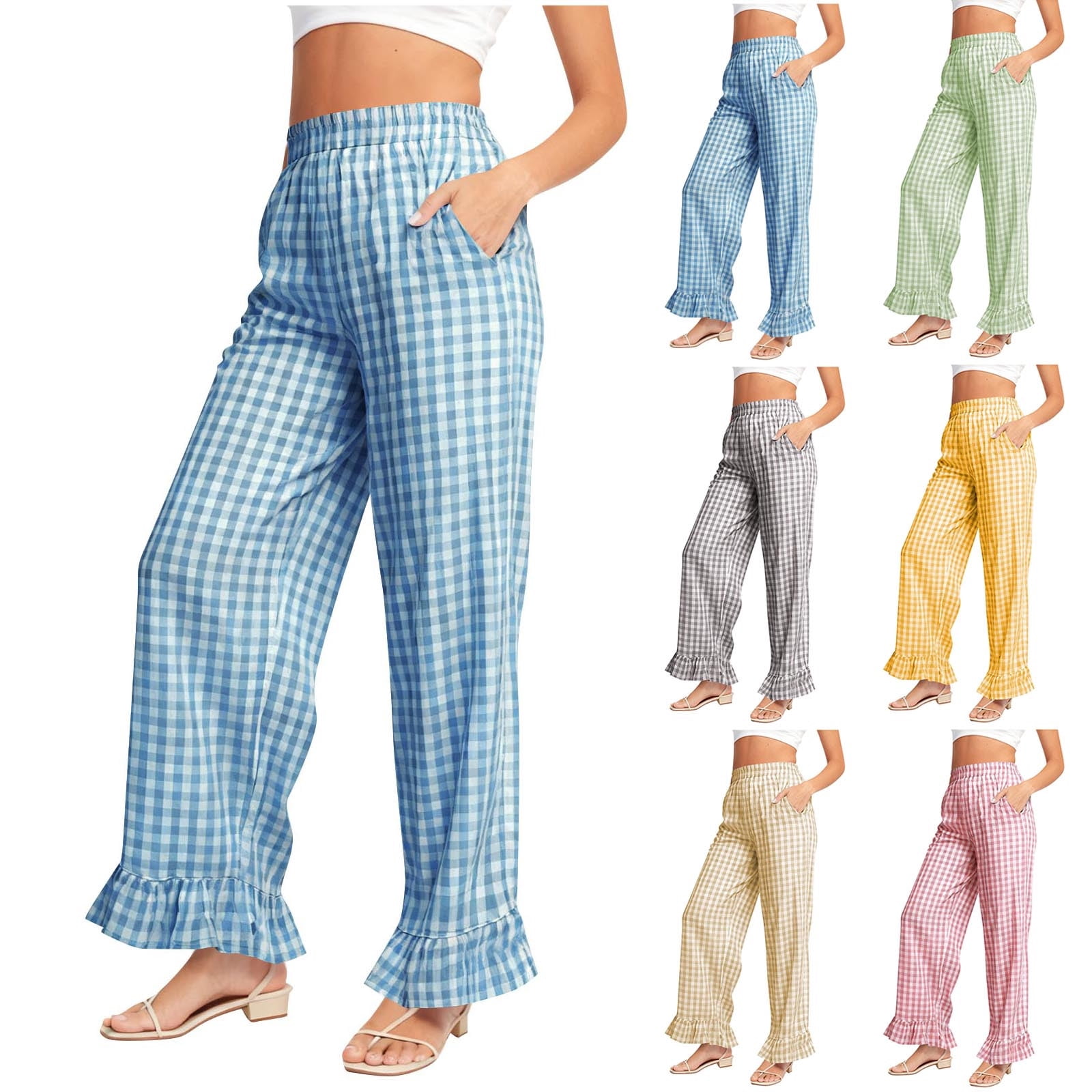 Elastic Waist Casual Short Pants, Women's Spring Summer Lounge Pants ...