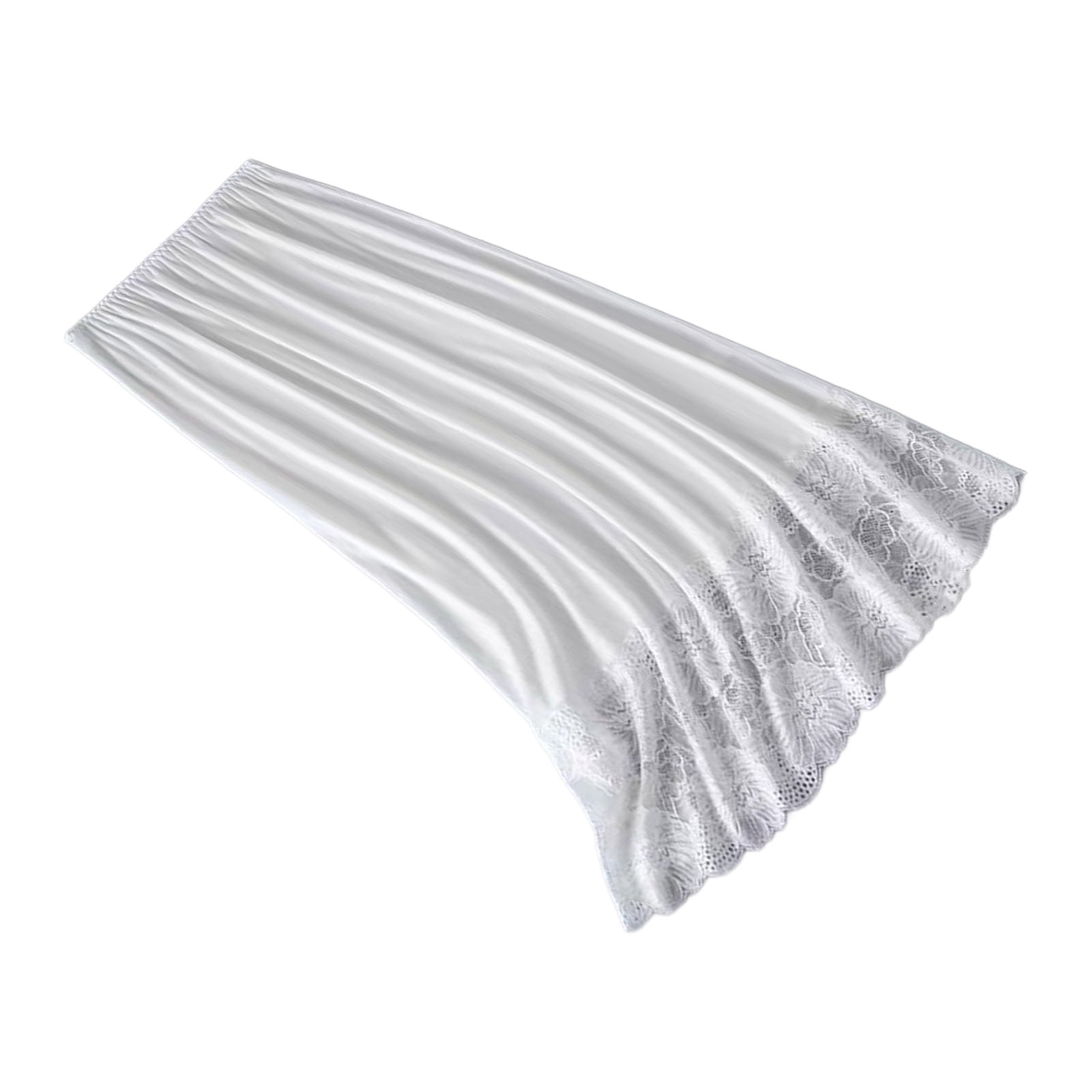 Elastic Waist Half Slips for Women Lace Trim Long Slip Under Dresses ...