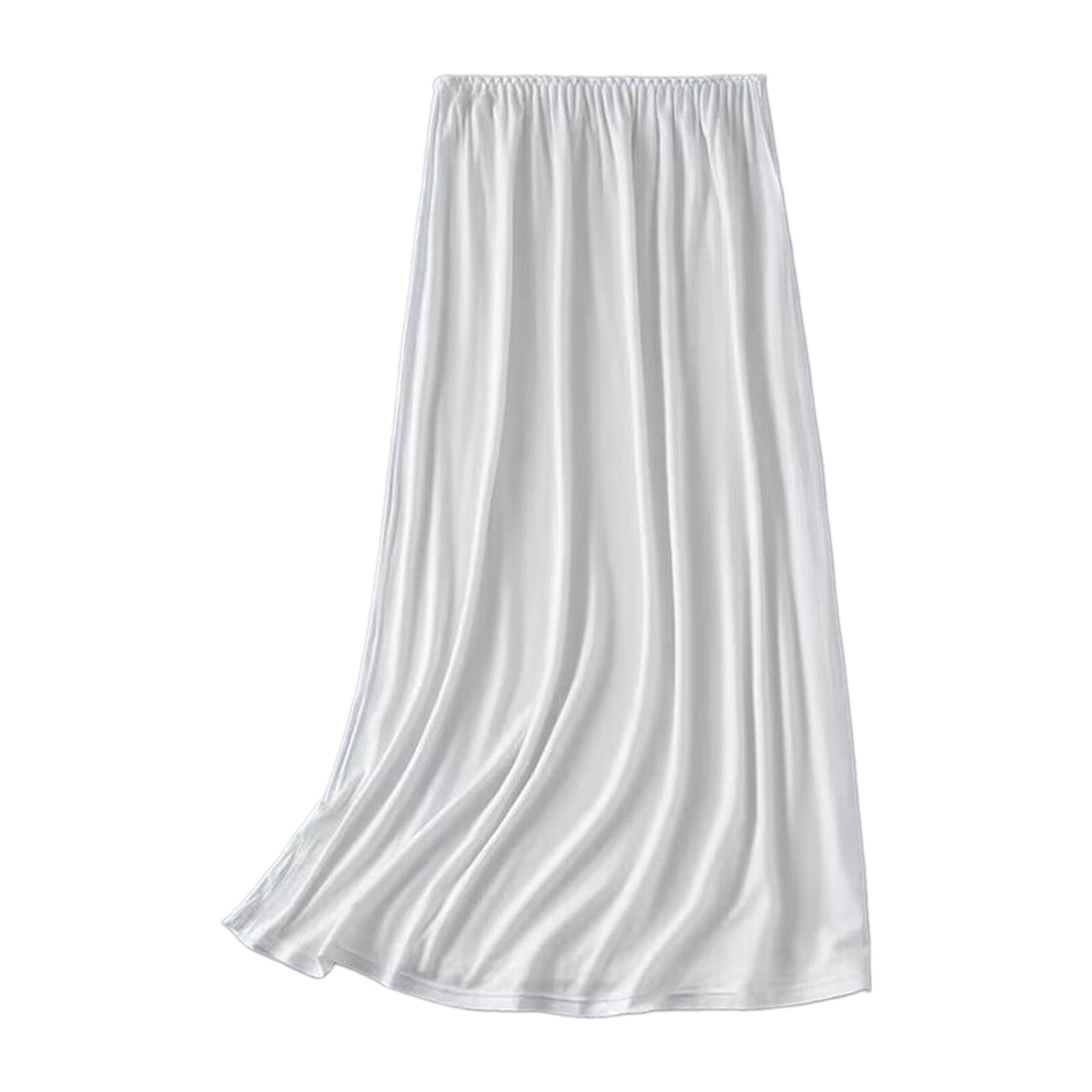 Elastic Waist Half Slips for Women Long Slip Under Dresses Invisible ...