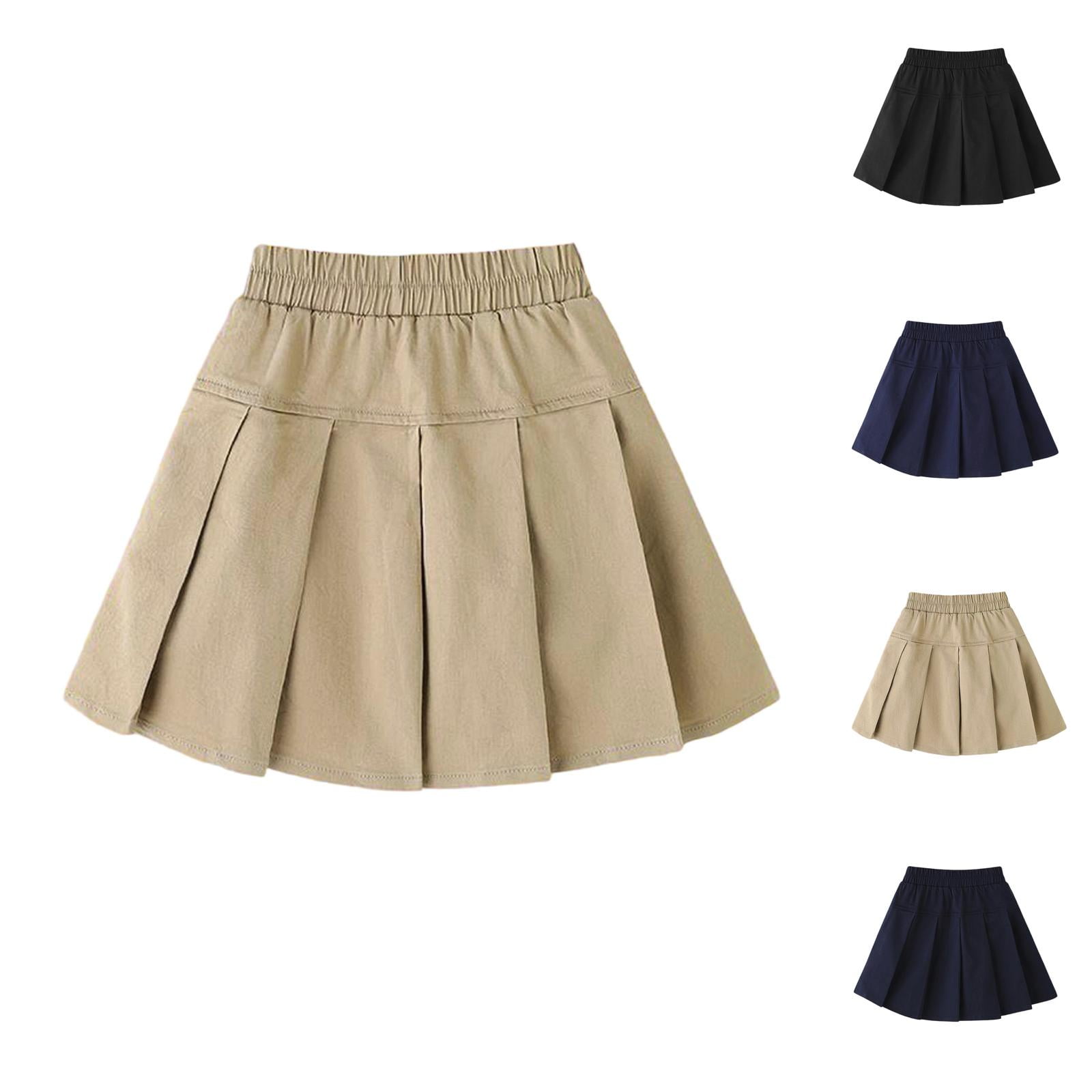 Elastic Waist Pleated Bottom for Girls – Mid-Season School Uniform ...