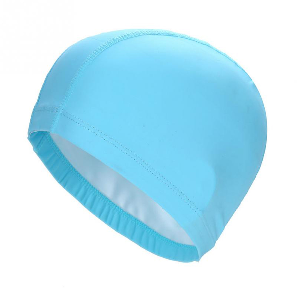 Elastic Waterproof PU Protect Ears Long Hair Sports Swim Pool SPA Hat ...