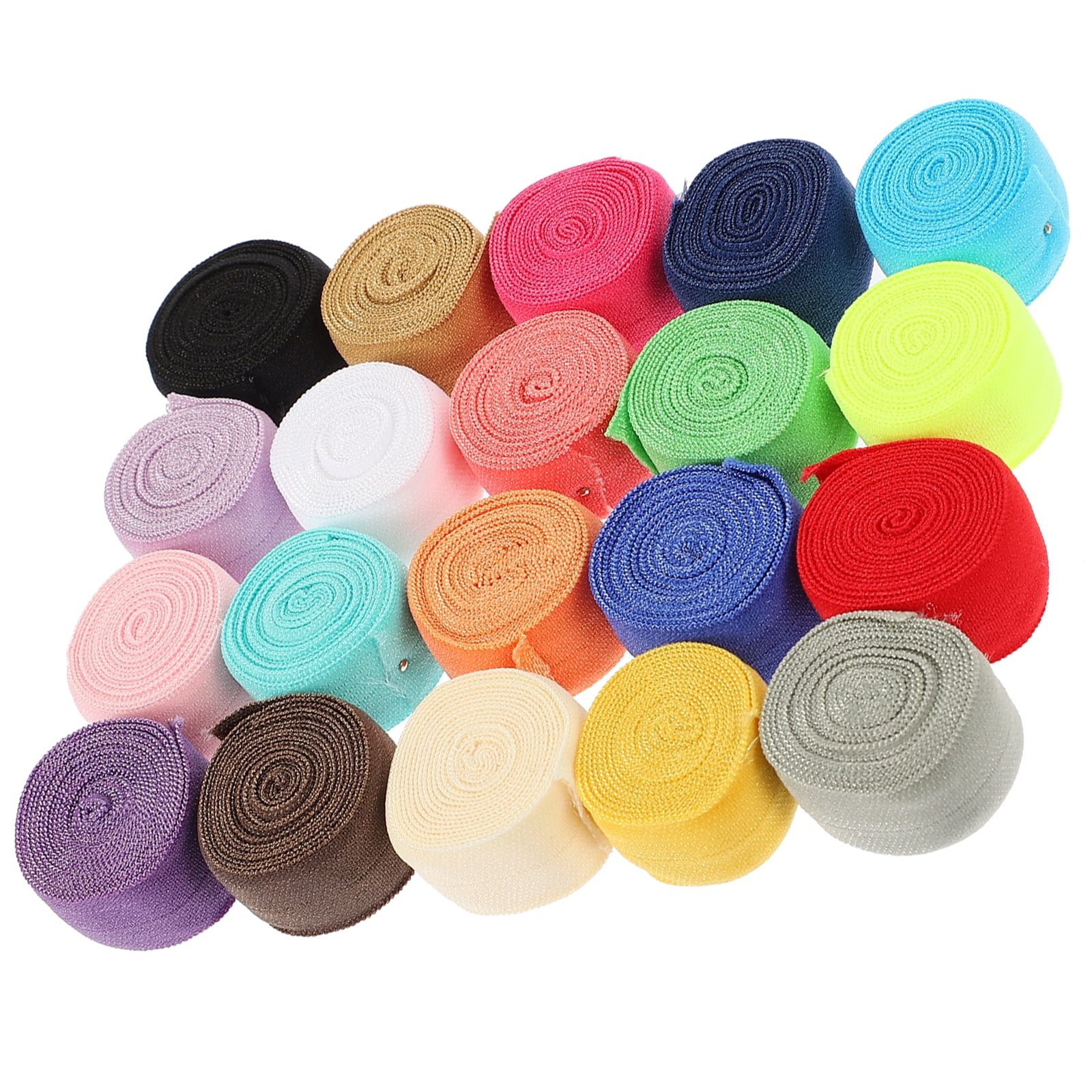 RUNROTOO Braided Elastic Rope Assorted Color 20 Rolls 31.44x0.59in ...