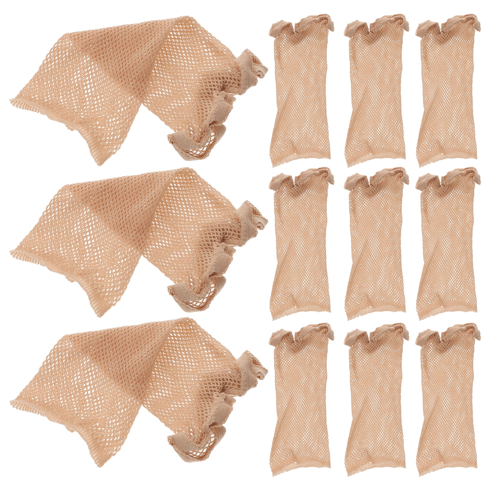 FENGGUIQU 12Pcs Light Yellow Stocking Wig Cap with Stretch Elastic Band ...
