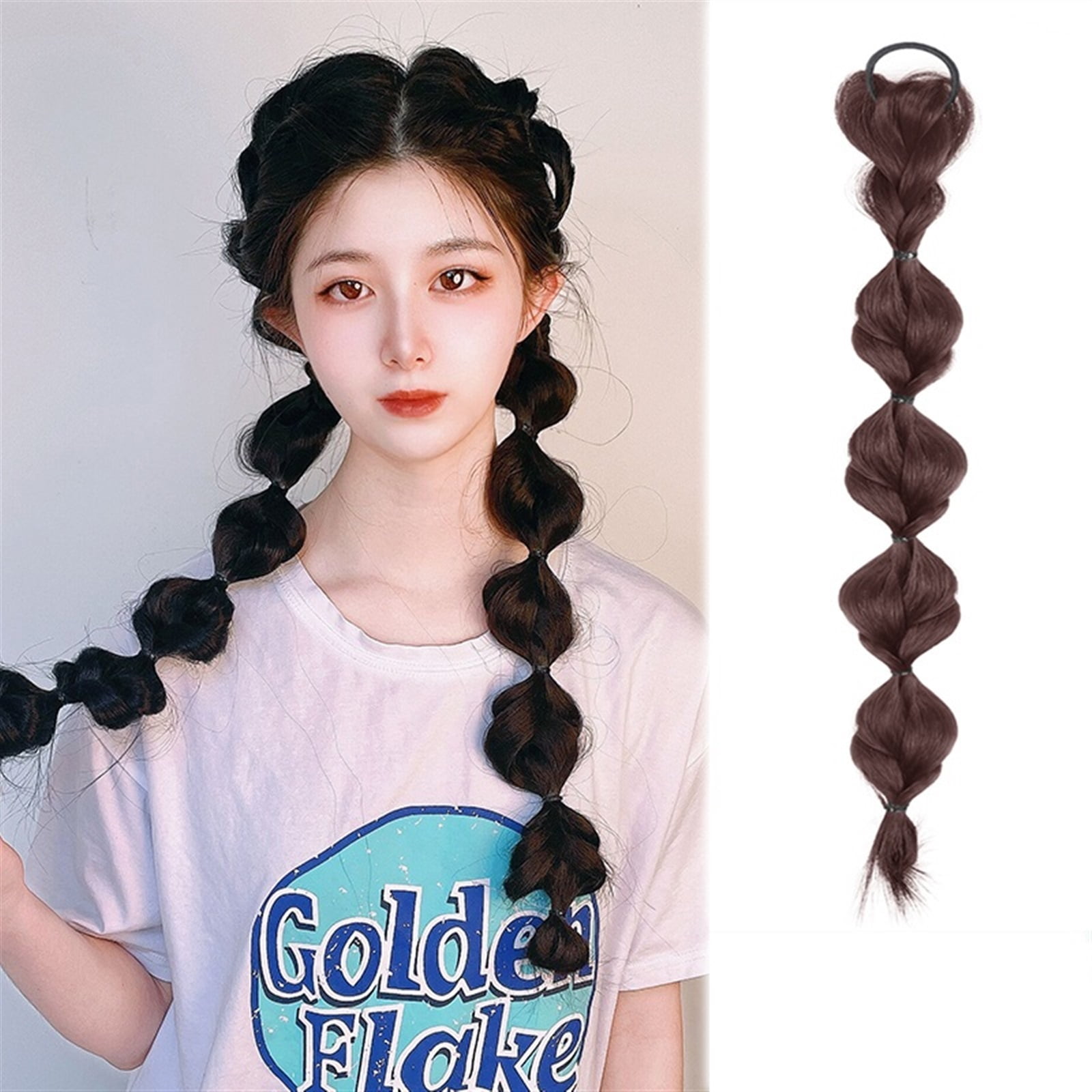 Elastic Wig Woman Hair Side Natural Lantern Braid New Concubine ...