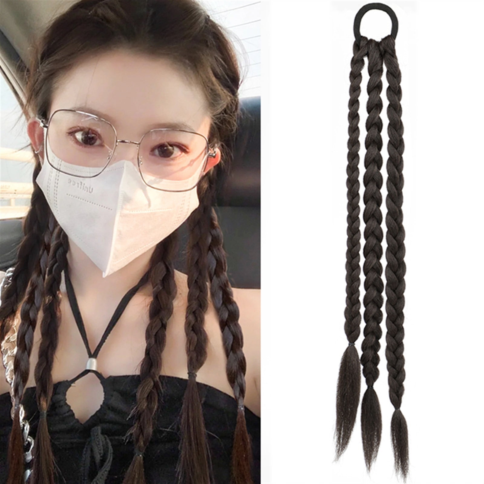 Elastic Wig Woman Hair Side Natural Lantern Braid New Concubine ...