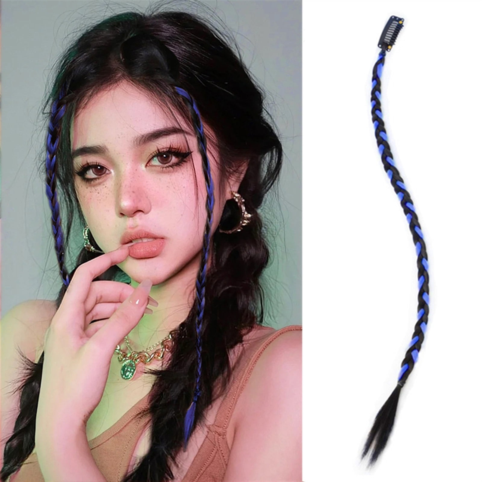 Elastic Wig Woman Hair Side Natural Lantern Braid New Concubine ...