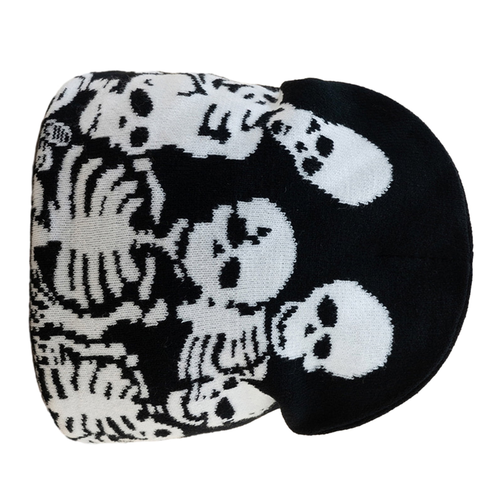 Elastic Windproof Winter Hat Knitted Halloween Skull Hat for Women Men ...