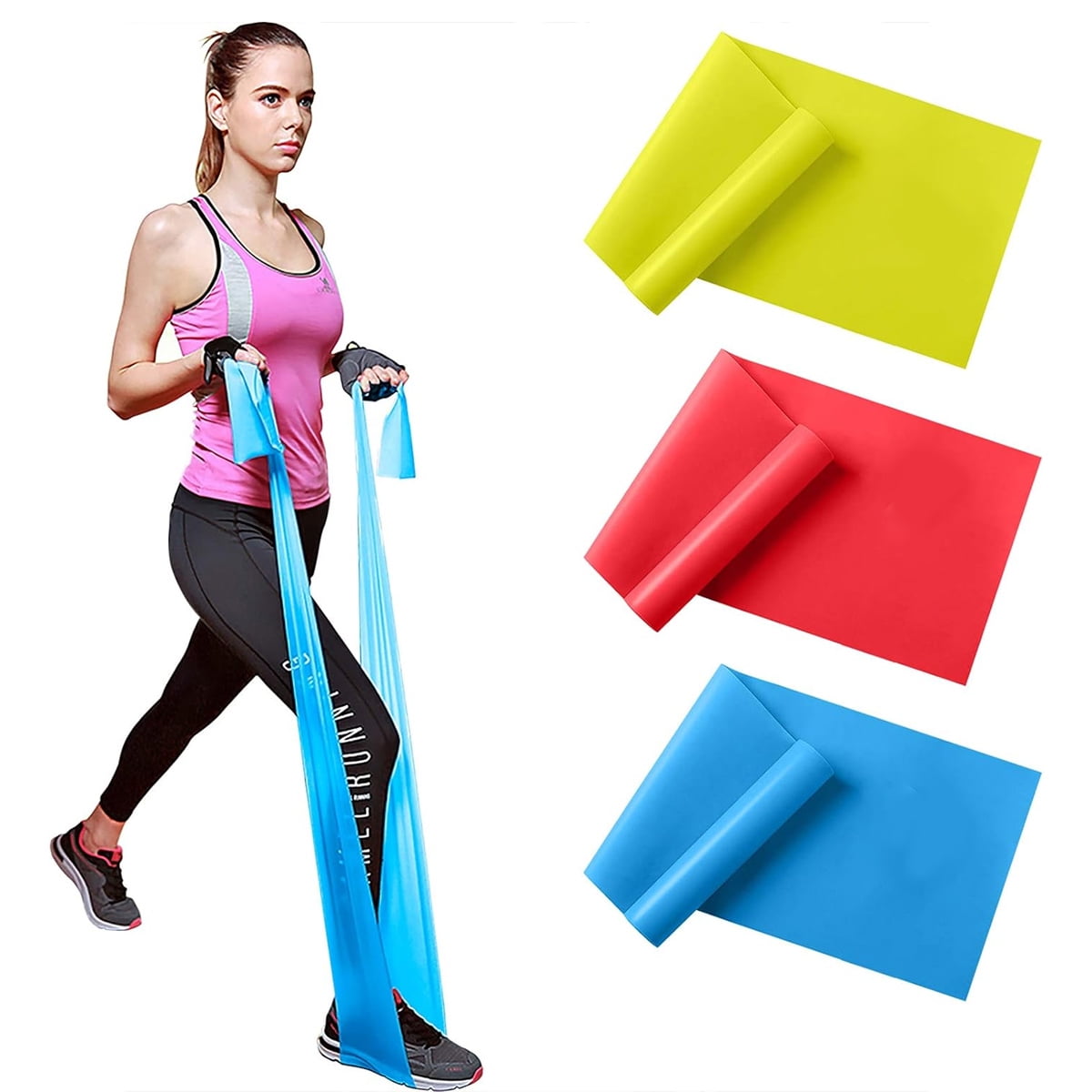 Elastic resistance bands, theraband, fitness, yoga, pilates, toning ...