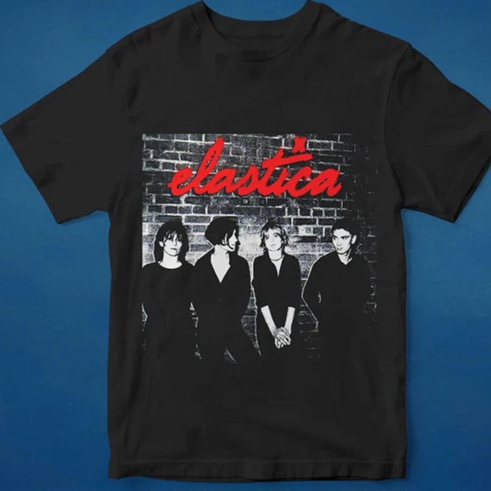 Elastica rock band poster black T-shirt short sleeve All sizes S-5Xl ...