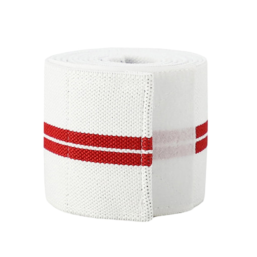 Elasticated Knee Wrap for Weightlifting and Squats Support Unisex Men ...