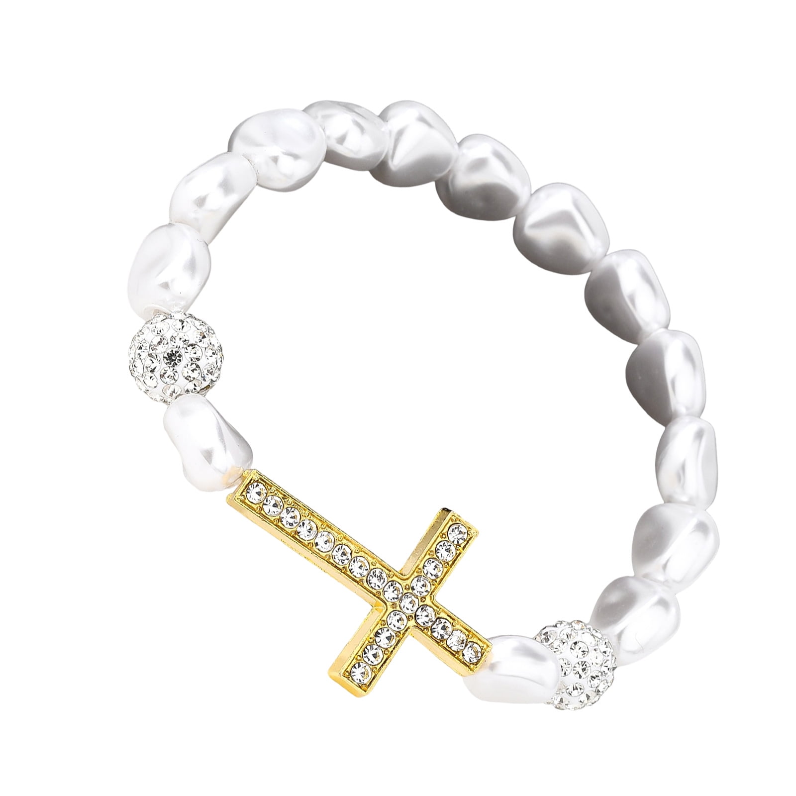 Elasticized Beaded Religious Showcasing Metallic Detailing and Sizing ...